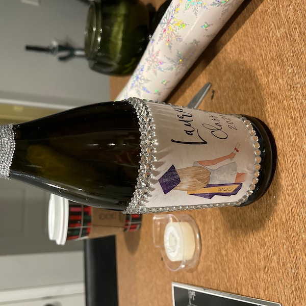 Custom Graduation Champagne Label | Class of 2026 Personalized Gift ...