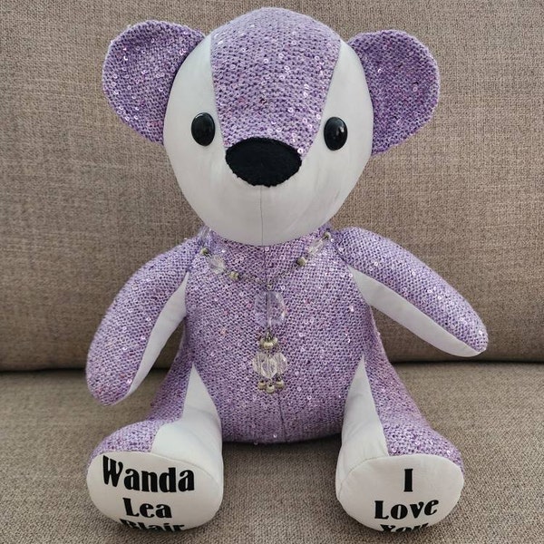 Personalized Keepsake Memory Bear: Handmade Clothing Remembrance Free ...