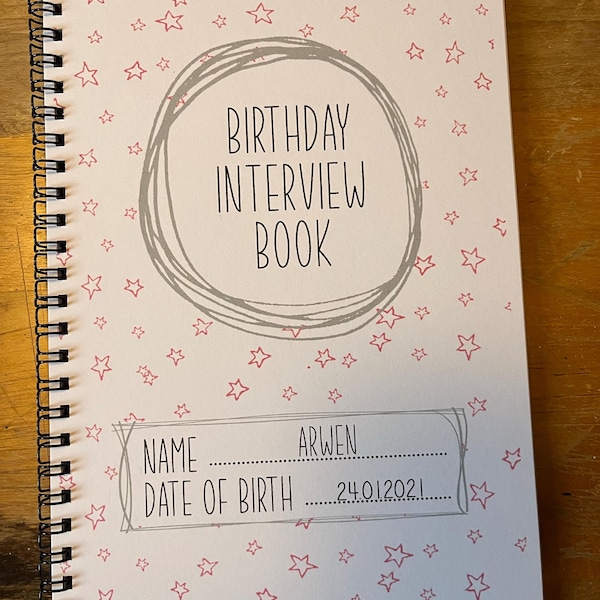 Non-personalised Birthday Interview Book: Baby to 18 Years, Keepsake ...