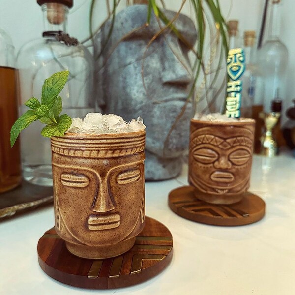 Tiki Coffee Mugs Island Honey Hula Pair - Etsy