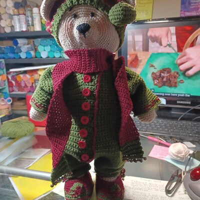 Pattern Crochet Clothes for Teddy Bear. - Etsy