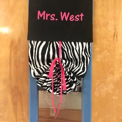 Zebra Printclassroom Door Safety Curtainlockdown Shadefan-out Shade - Etsy