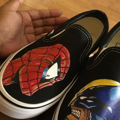 Custom Superhero Kids Vans - Etsy