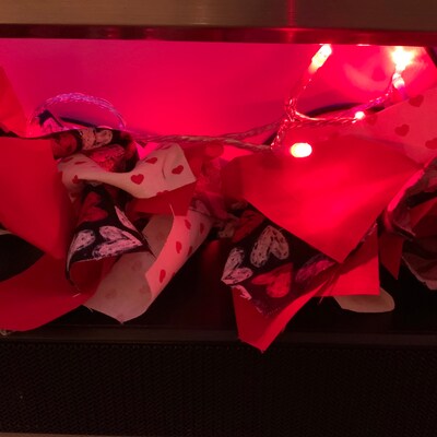 Valentines Rag Garland for Mantle, Valentine Decor 6' Garland ...