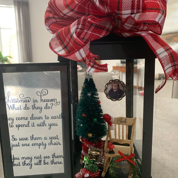 LED LIT Christmas in Heaven Empty Chair Memorial Lantern, Best of 2022 ...