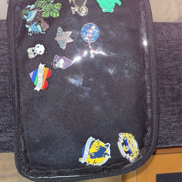 Pin Belt Bag - Ita Bag, Pin Display Bag, Clear Pocket Display Bag, Pin ...