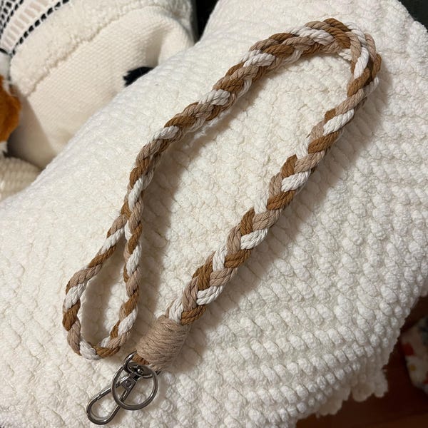 CUSTOM! Macrame Lanyard , Braided Lanyard for ID and Keys ,macrame ...