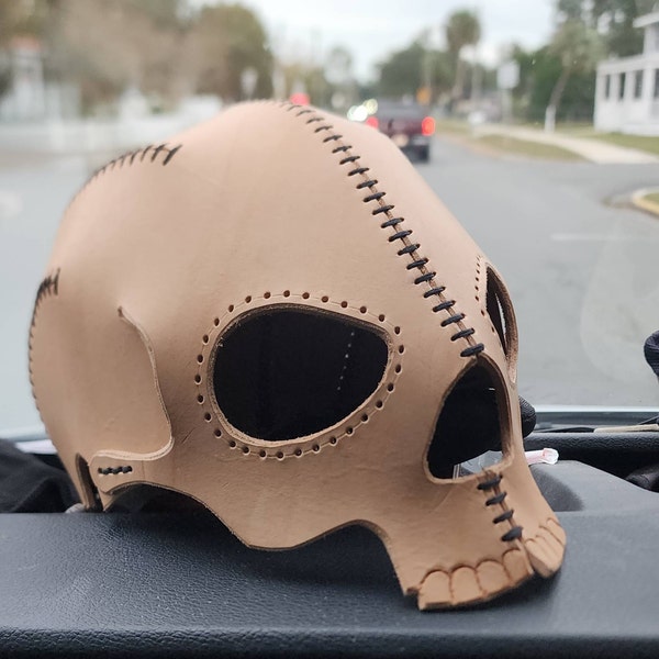 Skull Mask Leather Pattern PDF With Horns by Leatherhubpatterns - Etsy