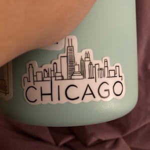 Chicago Skyline Vinyl Sticker, Illinois,best Friend Gift, Birthday Gift ...