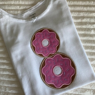 Donut Applique Embroidery Design. Dessert Applique Embroidery Design ...