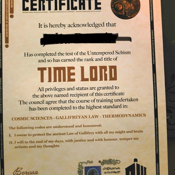 Deluxe Sith Lord Certificate in a Luxury Gift Box - Personalised With ...