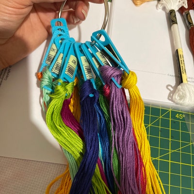 MIDI Floss Thread Drops With Label Tag Slot Cross Stitch, Embroidery ...