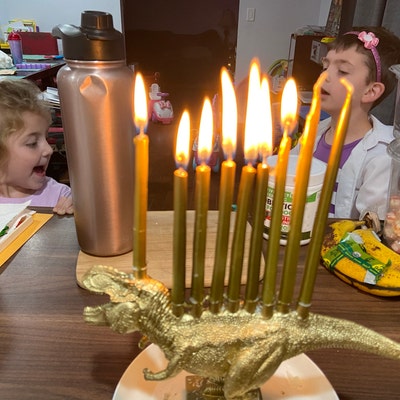 Dinosaur Menorah - Etsy