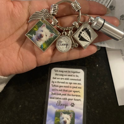 Pet Memorial Keychain Pet Cremation Keychain With Custom Photo and ...