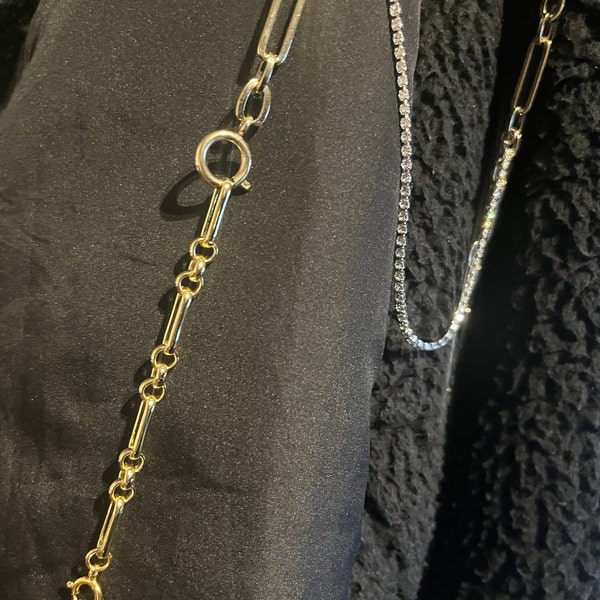 Chunky Rolo Chain Bracelet Choose Size Thick Silver Plated Bracelet ...