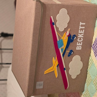 PERSONALIZED Choo Choo train Toy Box Storage Box, Bedroom Decor for ...