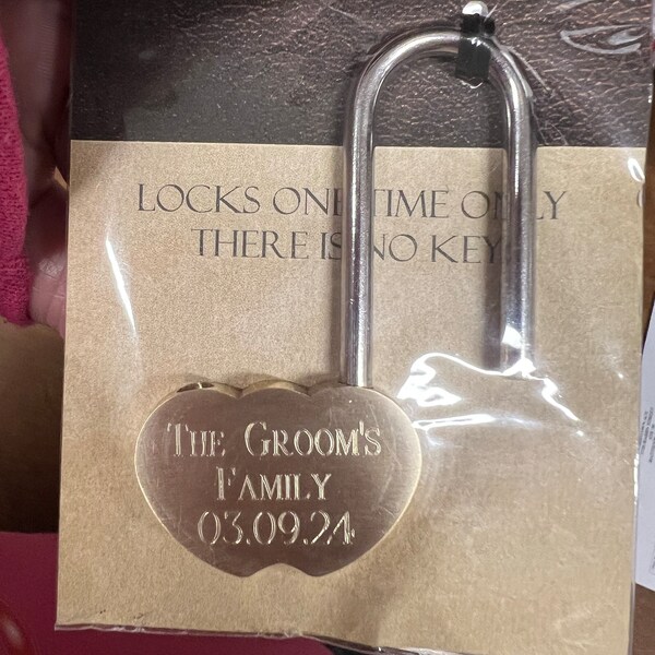 Lovelocks Petite Love Locks, Wedding Locks, Wish Locks, Engraved ...