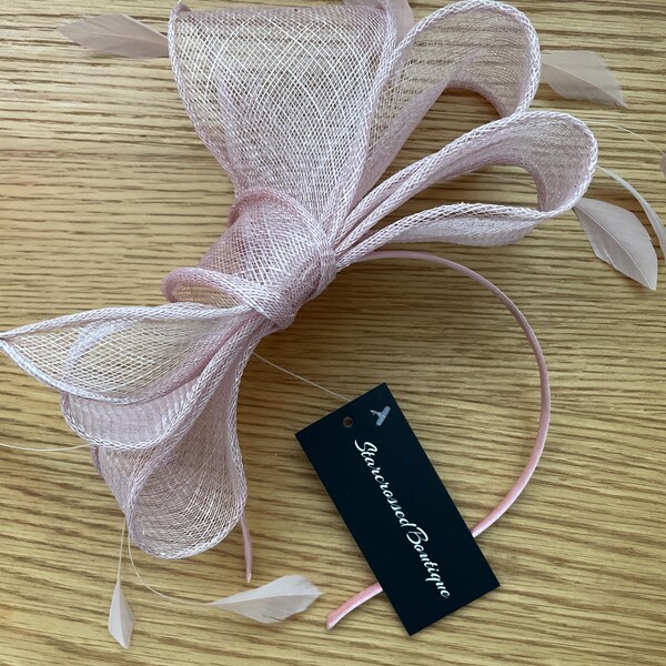Burnt Orange Cerise Pink Fascinator Hat Sinamay Disc Saucer Headpiece ...