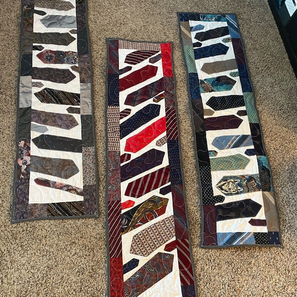 PDF Pattern Rectangular 8 Necktie Quilt Table Topper Runner - Etsy