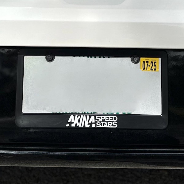 Wangan Midnight Black License Plate Frame Frames JDM Prism Holographic ...