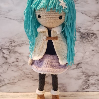 Icelyn Winter Doll With Cape Crochet Pattern amigurumi Doll Pattern ...