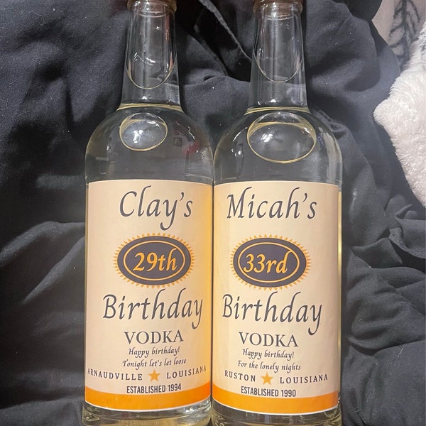 Personalized Tito's Label/custom Birthday Vodka Bottle Label/your ...