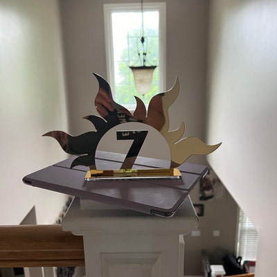 Tangled Sun Table Numbers With Stand, Quinceanera, Princess Party ...