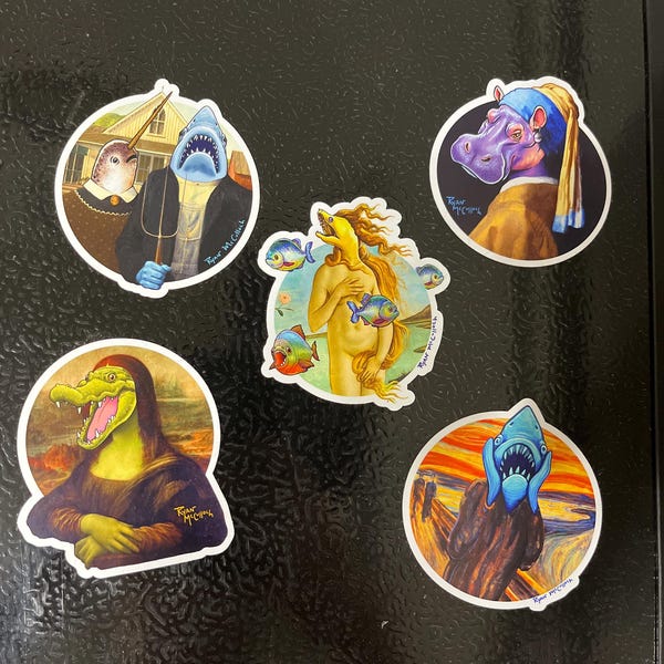 GATOR LOVERS Sticker Pack: 8 Vinyl, Holographic, Glitter & Transparent ...