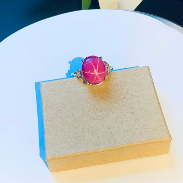 Lab Created Star Ruby Oval Cabochon Loose Gemstones for Jewelry Makings ...