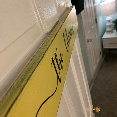 The Library Sign. Rustic Library Decor. Farmhouse Decor. Rustic Signs ...