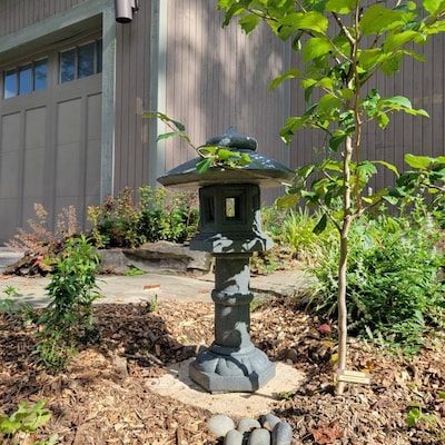 Solid Rock Stoneworks Yariga Lantern 37in Tall Indigo - Etsy