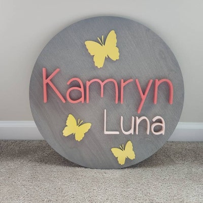 Butterfly Name Sign, Butterfly Decor, Butterfly Theme, Custom Name Sign ...