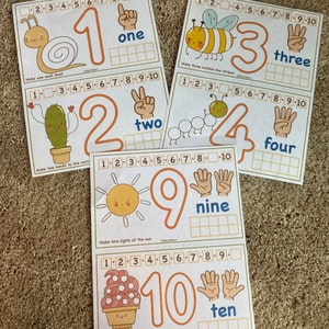 Preschool Printables Numbers 1-10 Play Doh Mats Toddler Activities ...