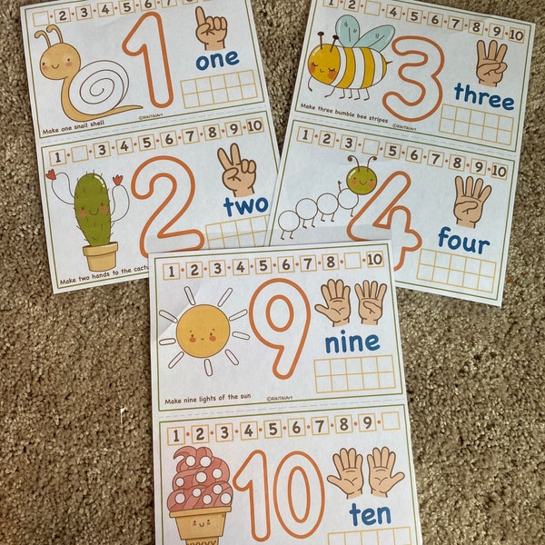 Preschool Printables Numbers 1-10 Play Doh Mats Toddler Activities ...