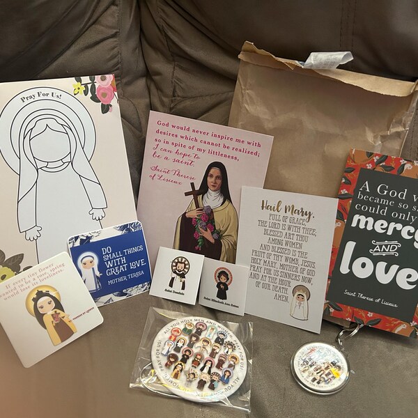 Set of 12 Saint Cards. Kids Saint Cards. First Communion Gift. Baptism ...