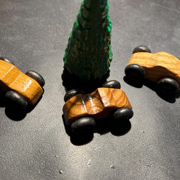 Thimble Cars Small Wooden Toy Cars - Etsy