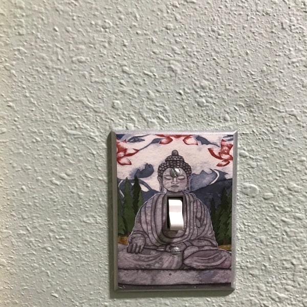Buddha Light Switch Plate Cover | Meditation & Yoga Room Decor ...