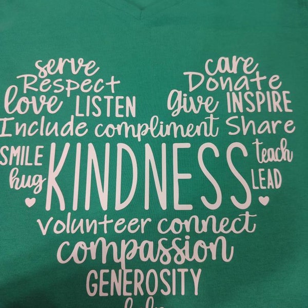 Kindness Word Art Heart SVG, Valentines Day SVG, Teacher Valentines ...