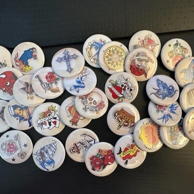 Retirement Party Favor Pins Set of 12 Retired Buttons 1 or 1.5 Pin Back ...