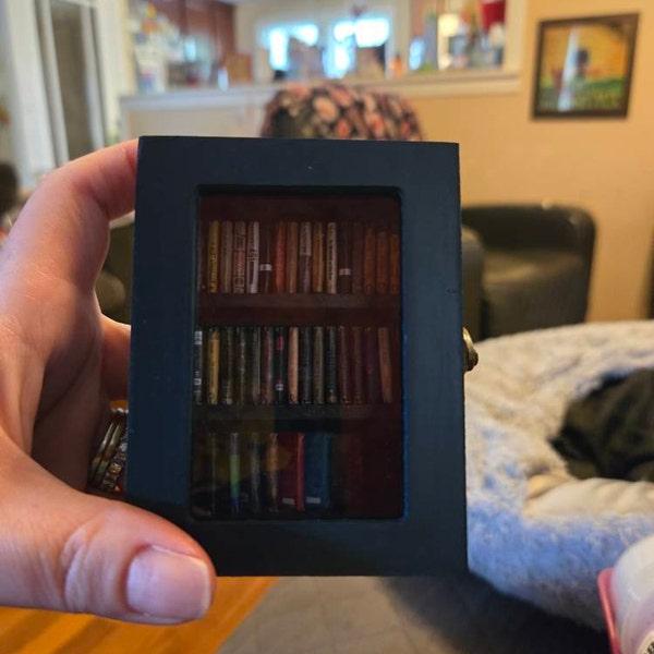 Personalised Edition Anxiety Bookcase, Book Lover Gift, Miniature ...