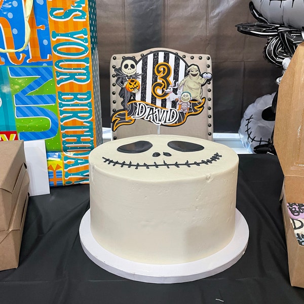 Jack Skellington Cake Topper, Nightmare Before Christmas Cake Topper ...