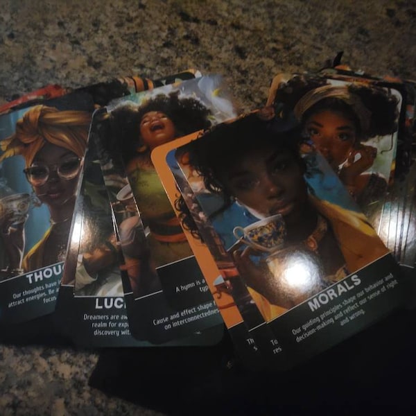 Tea Leaf Oracle Card Deck With Guidebook | 51 Tarot-sized Cards ...