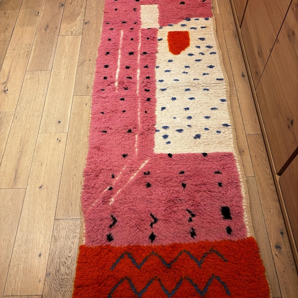 Vintage Moroccan Runner Rug Hallway Runner Rug Moroccan Berber Runner ...