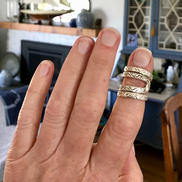 Arthritis Rings, Silver Splint Ring, Adjustable Ring for PIP or DIP ...