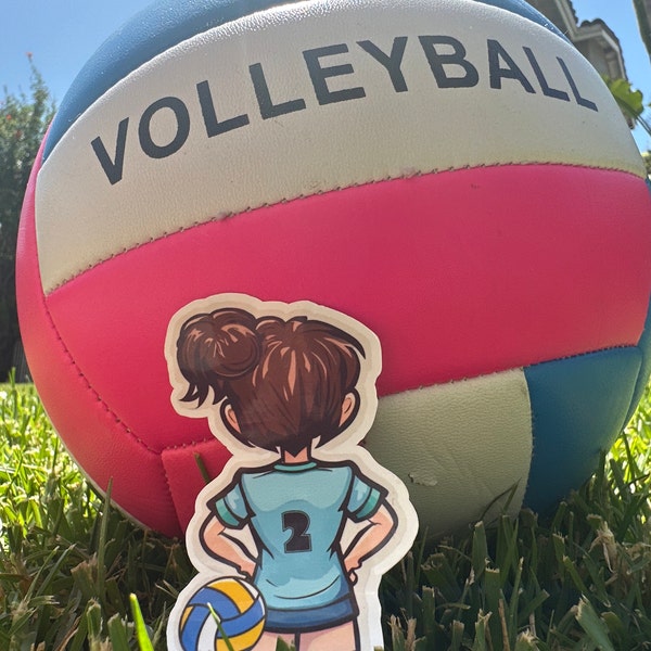 Personalized Volleyball Player Stickers, Custom Name & Number - Etsy