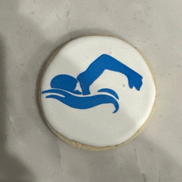 Swimmers Cookie Stencil | Swimmer Silhouette Stencil | Swim Meet Cookie ...