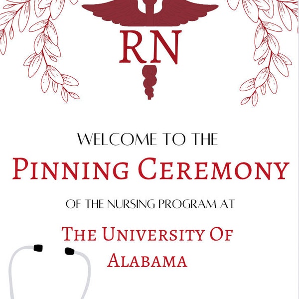 Nursing Pinning Ceremony Program Template, Editable Template, Medical ...