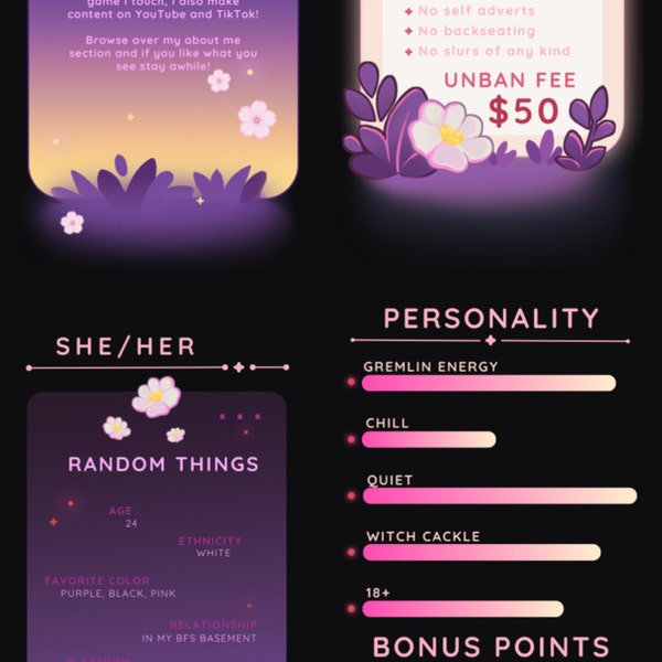 Lunar Night Twitch Panels - Glowing Eclipse Stream Info Panels | Canva ...