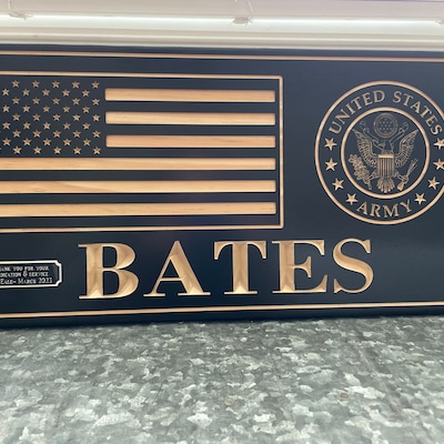 Personalized Wood Engraved Military Wall Plaques, Army, Navy, Coast ...