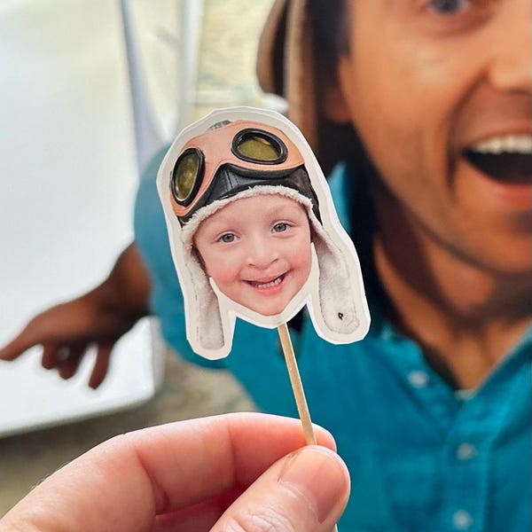 Big Head on a Stick - Head Cutout - Face on a Stick - Graduation - Face ...